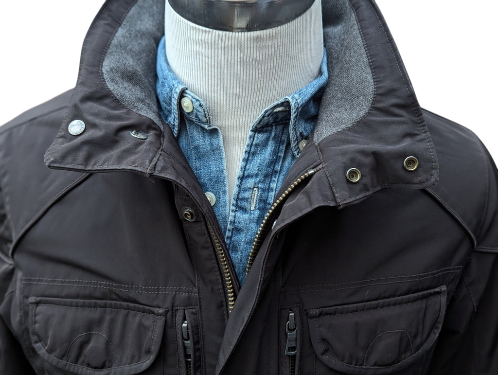 Hackett Velospeed Field Jacket S Dark Brown Polyester – eHABERDASHER