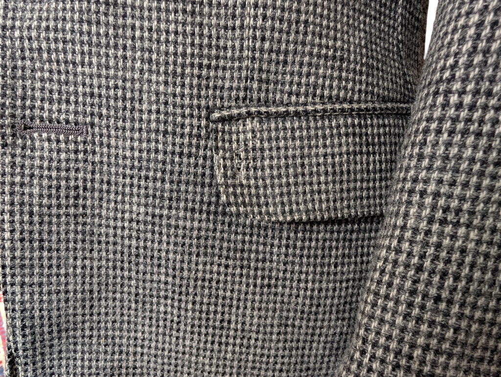 Vintage Marks & Spencer British Sport Coat 36R Grey Check 2-button Woo ...