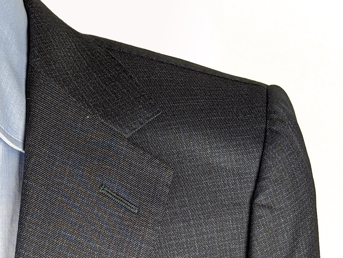 Benjamin Suit Navy Melange 2-Button Colombo Wool – eHABERDASHER