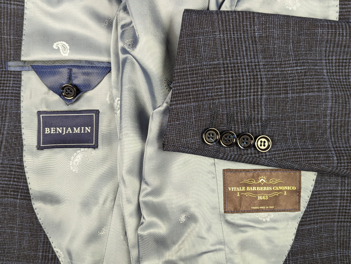 Benjamin 3-in-1 Suit Blue Plaid 2-button VBC Wool/Silk – eHABERDASHER