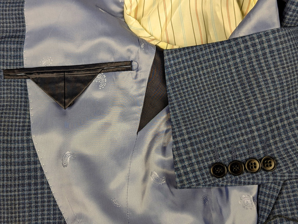 Benjamin 3-in-1 Suit Muted Teal Blue Plaid 2-button Peak Wool ...
