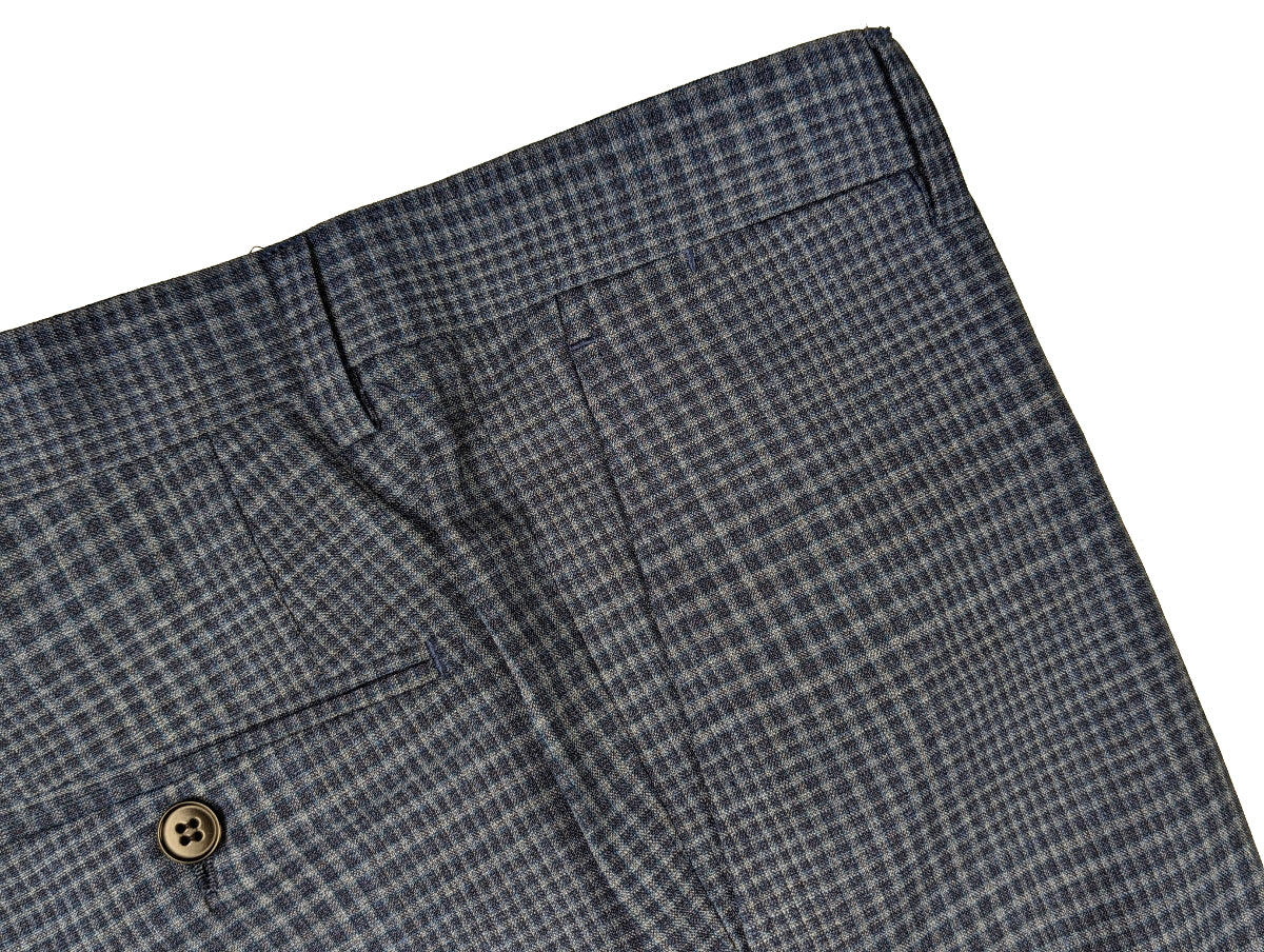 Benjamin 3-in-1 Suit Muted Teal Blue Plaid 2-button Peak Wool ...