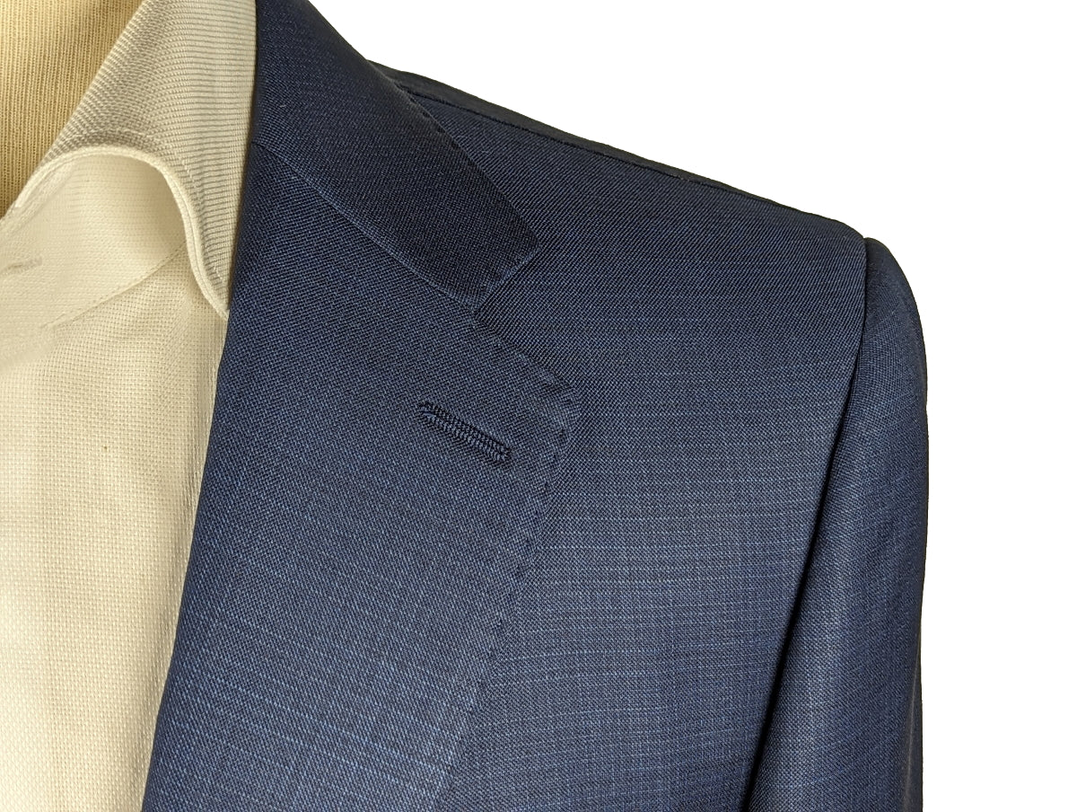 Benjamin Suit Blue Grid Weave 2-Button Cerruti Wool – eHABERDASHER