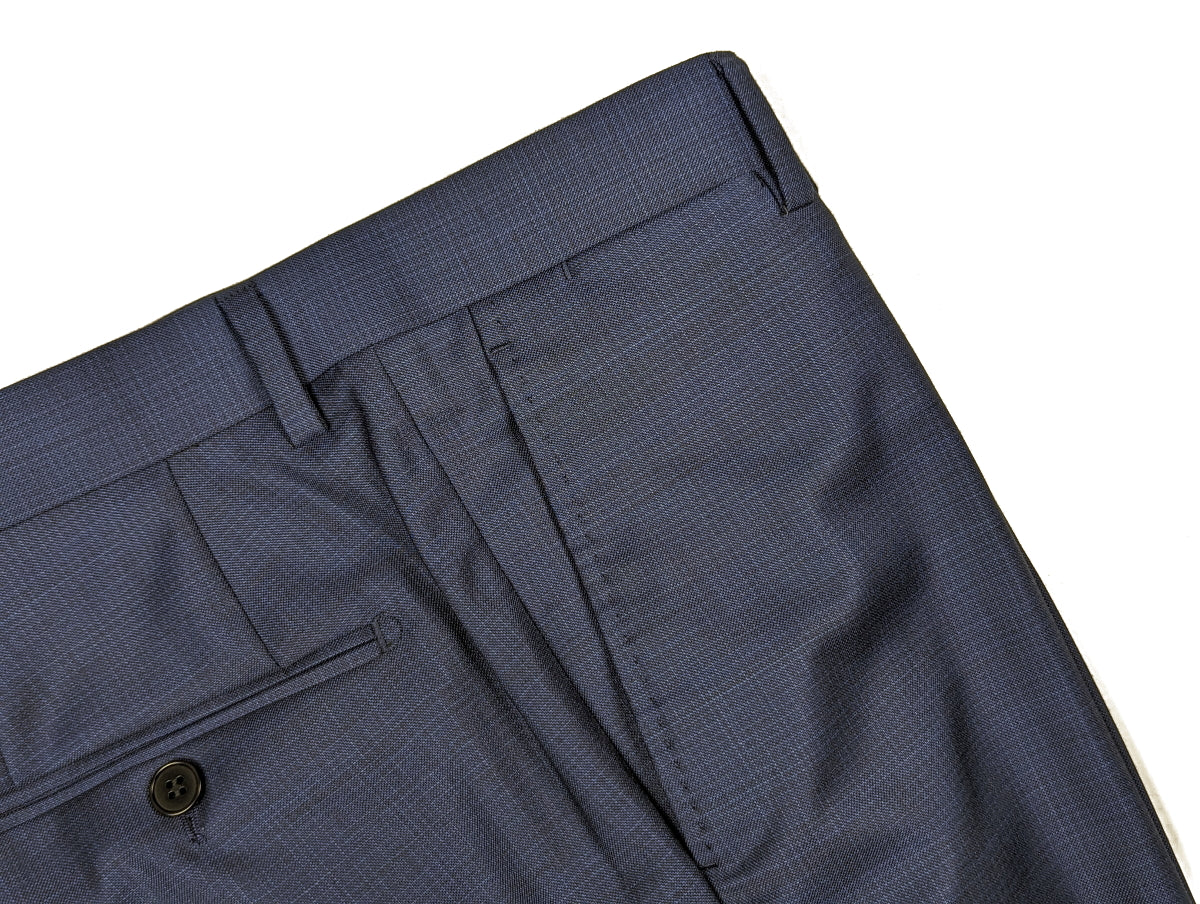 Benjamin Suit Blue Grid Weave 2-Button Cerruti Wool – eHABERDASHER