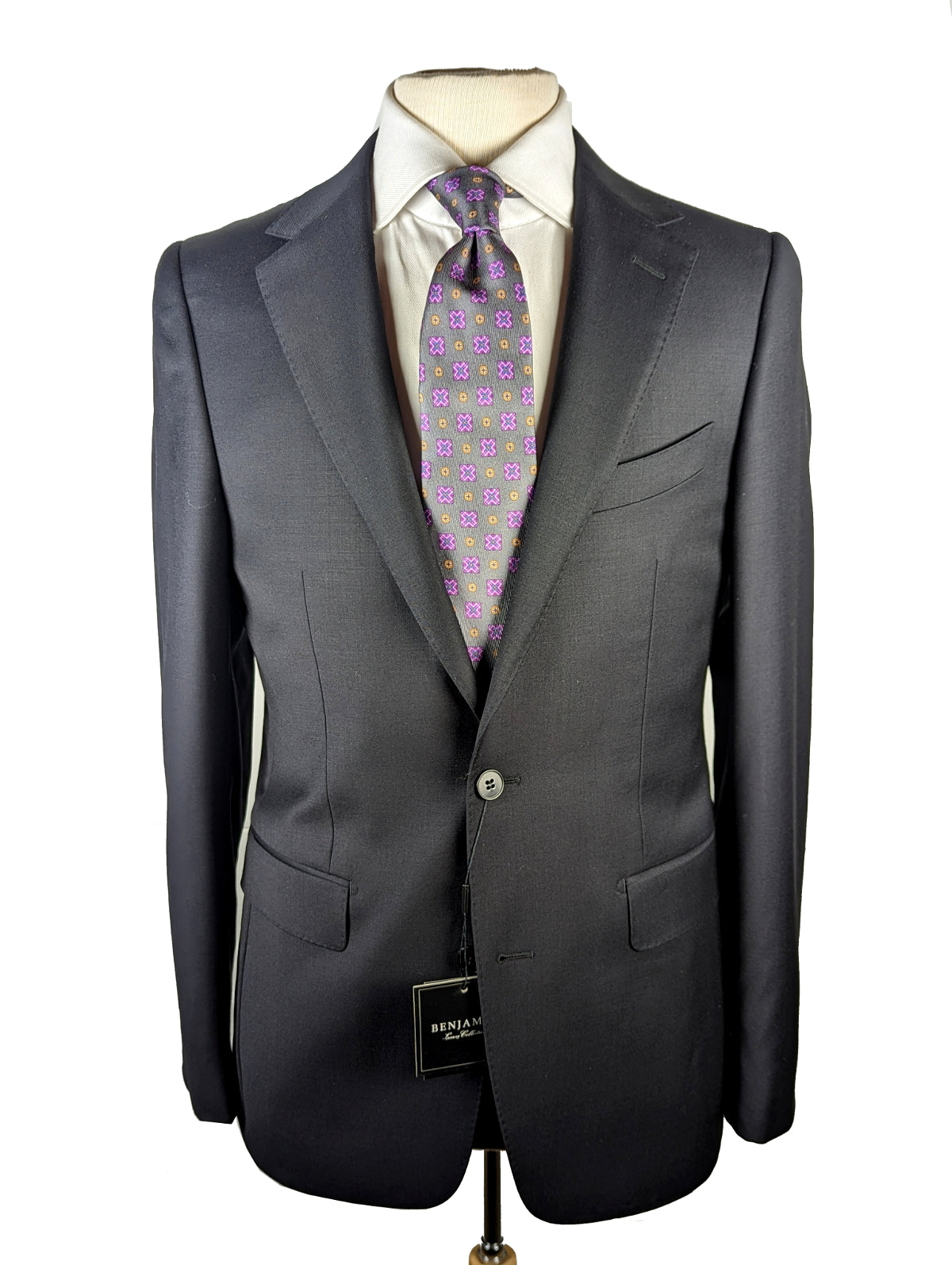 Benjamin Suit Black 2-Button Wool/Cashmere – eHABERDASHER