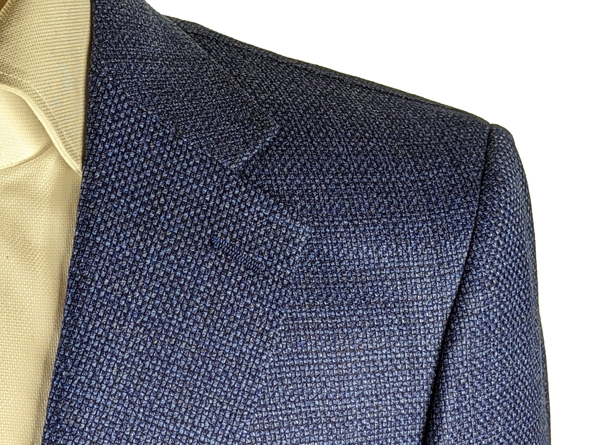 Benjamin Sport Coat French Blue Weave 2-button Soft Shoulder Wool ...
