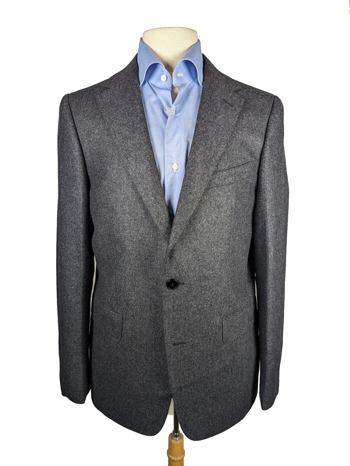 Benjamin Suit Mid Charcoal 2-Button REDA Wool Flannel – eHABERDASHER