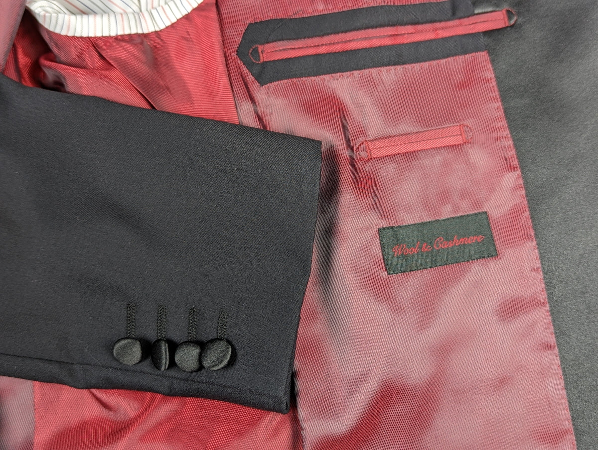 Benjamin Sample Tuxedo Black 1-button superfine wool/cashmere ...