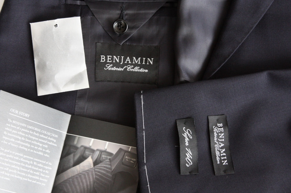 Benjamin Sartorial Suit: Dark navy blue, 2-button Nobile model, super ...